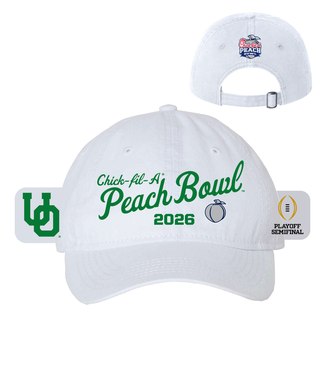 2026 Chick-fil-A Peach Bowl OREGON Script White Cap – Peach Bowl Merch